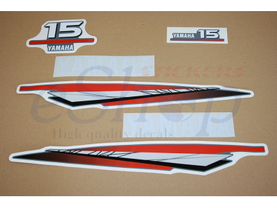 Yamaha 15 Hp two Stroke 2000 2004 decals set | Eshop Stickers
