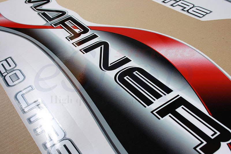 Mariner 135 Hp 2 Litre Two Stroke 1996 - 1998 Red set | Eshop Stickers