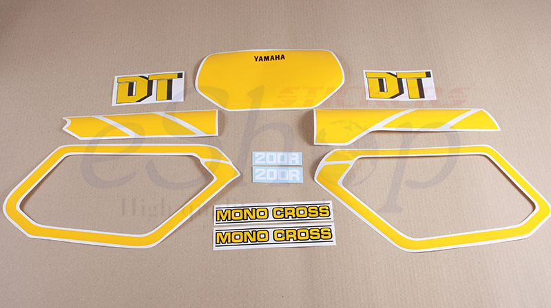 Yamaha DT 200 R 1988 1990 black or blue bike set | Eshop Stickers
