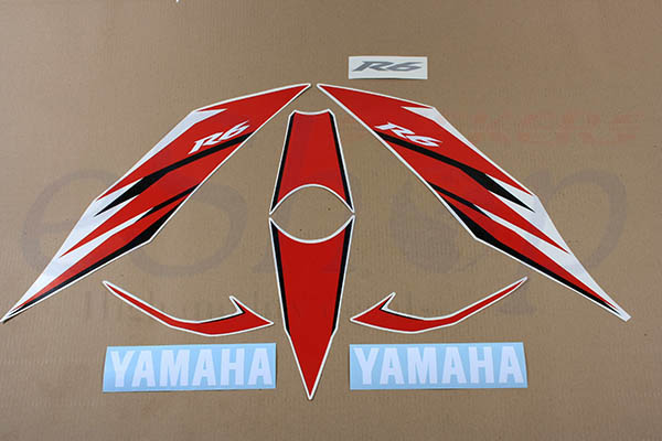 YZF R6 2006 White Red set | Eshop Stickers
